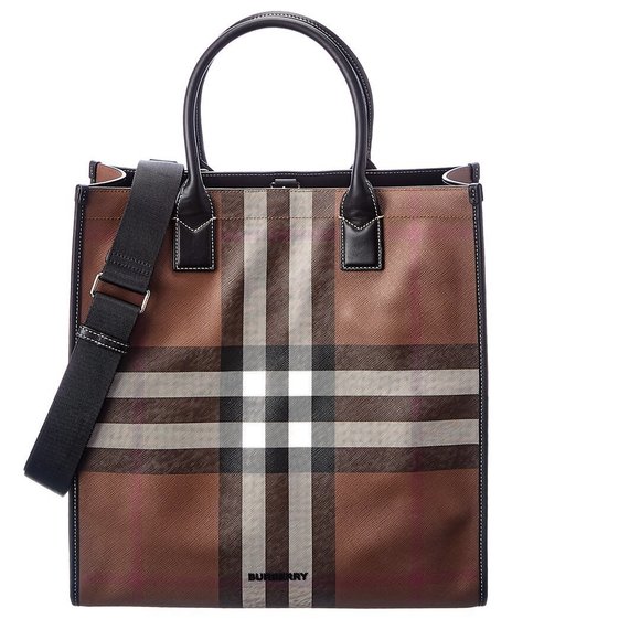 Burberry | Bags | Burberry Check Pattern Coated Canvas Tote | Poshmark